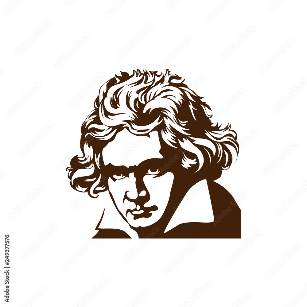 Portrait of Beethoven Portraits of famous historical figure Stock ...