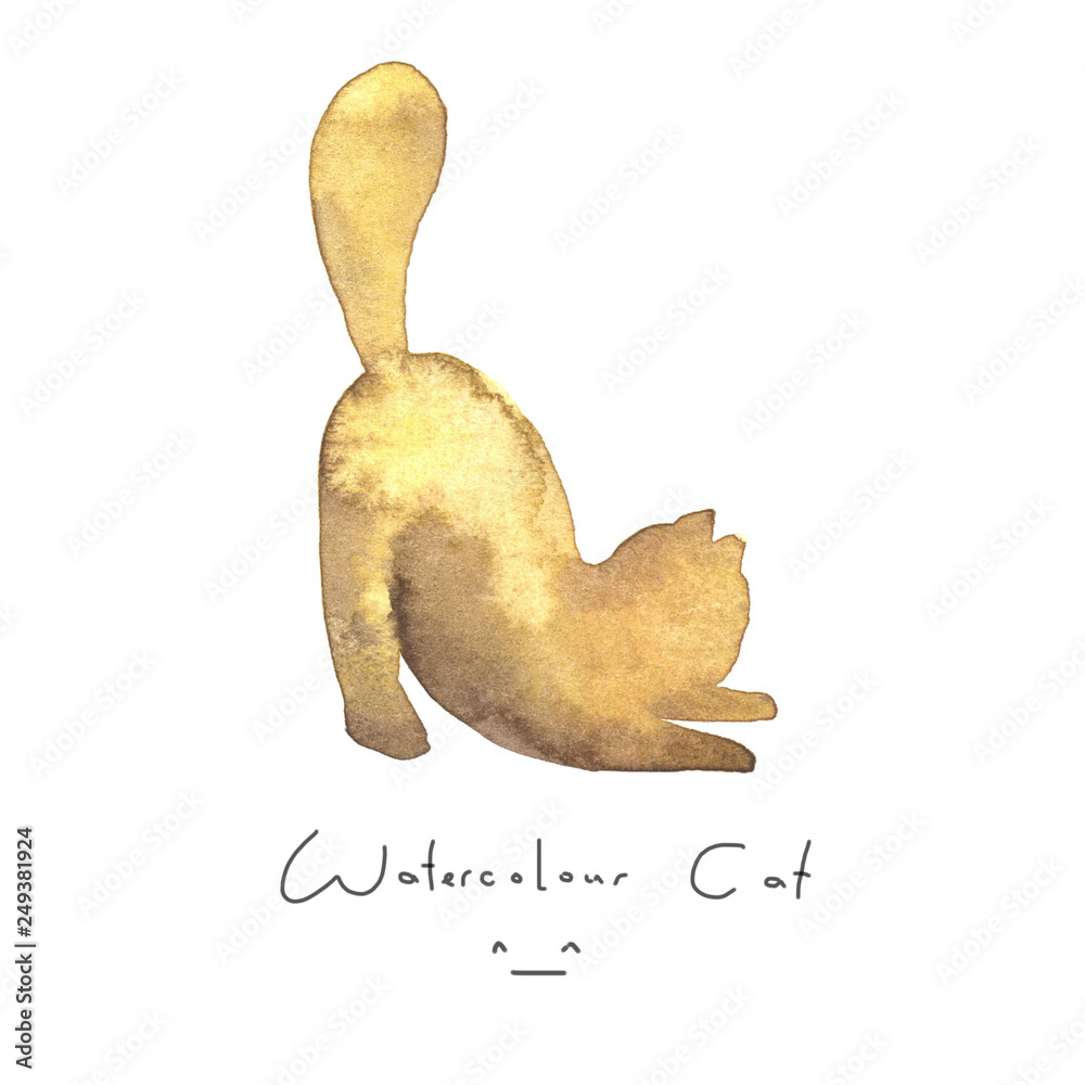 Simple Watercolor Cat