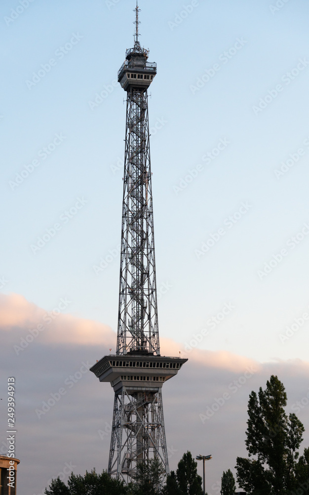 Berlin Funkturm Radio Tower, former broadcasting tower with steel ...