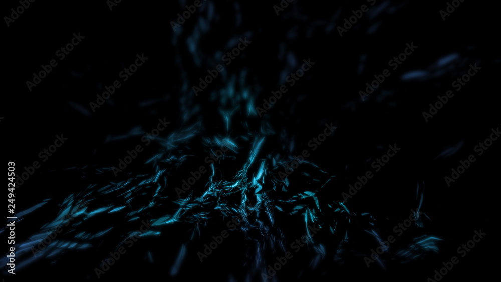 3D Rendering of abstract futuristic polygonal geometry shape with ...