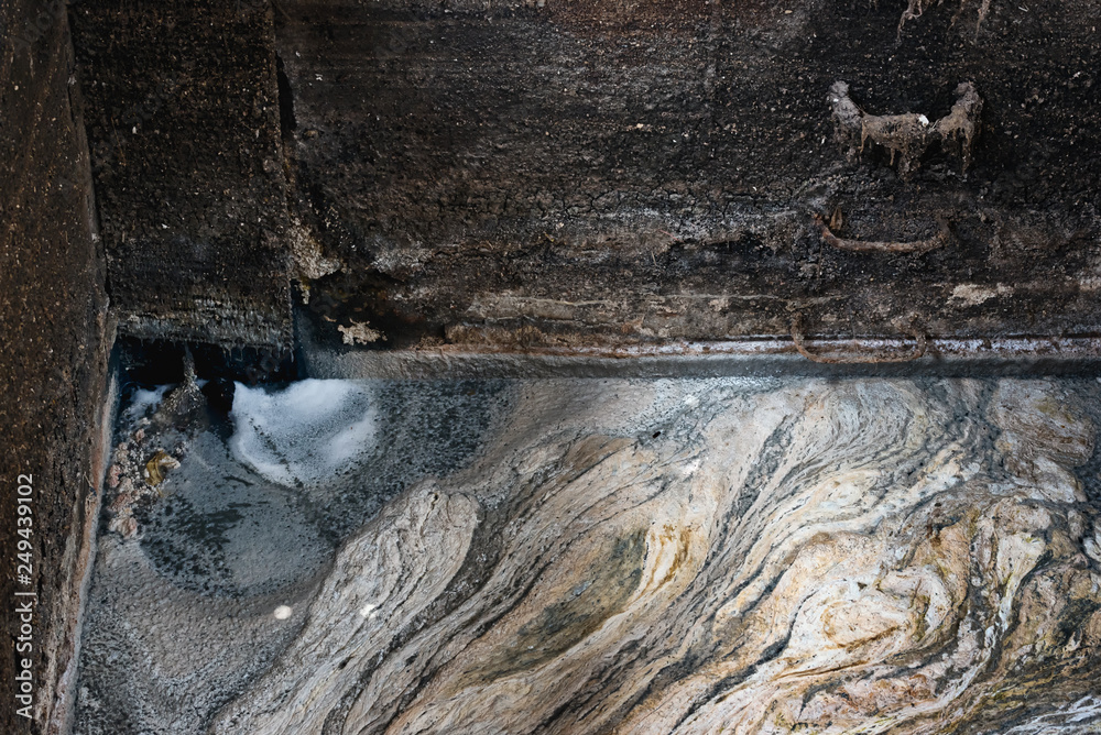 Wastewater in grease trap pit, Wast water from Sanitary Sewer Overflow ...