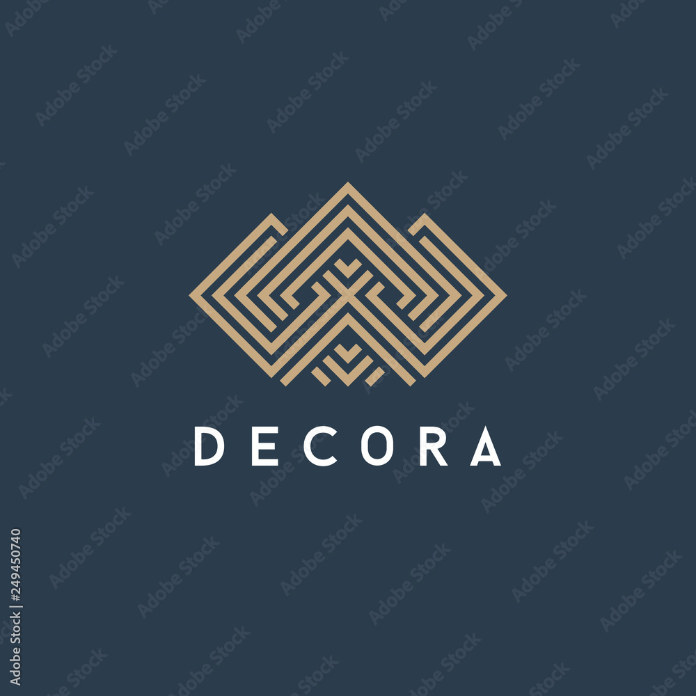 Vector logo template for interior, furniture shops, decor items and ...