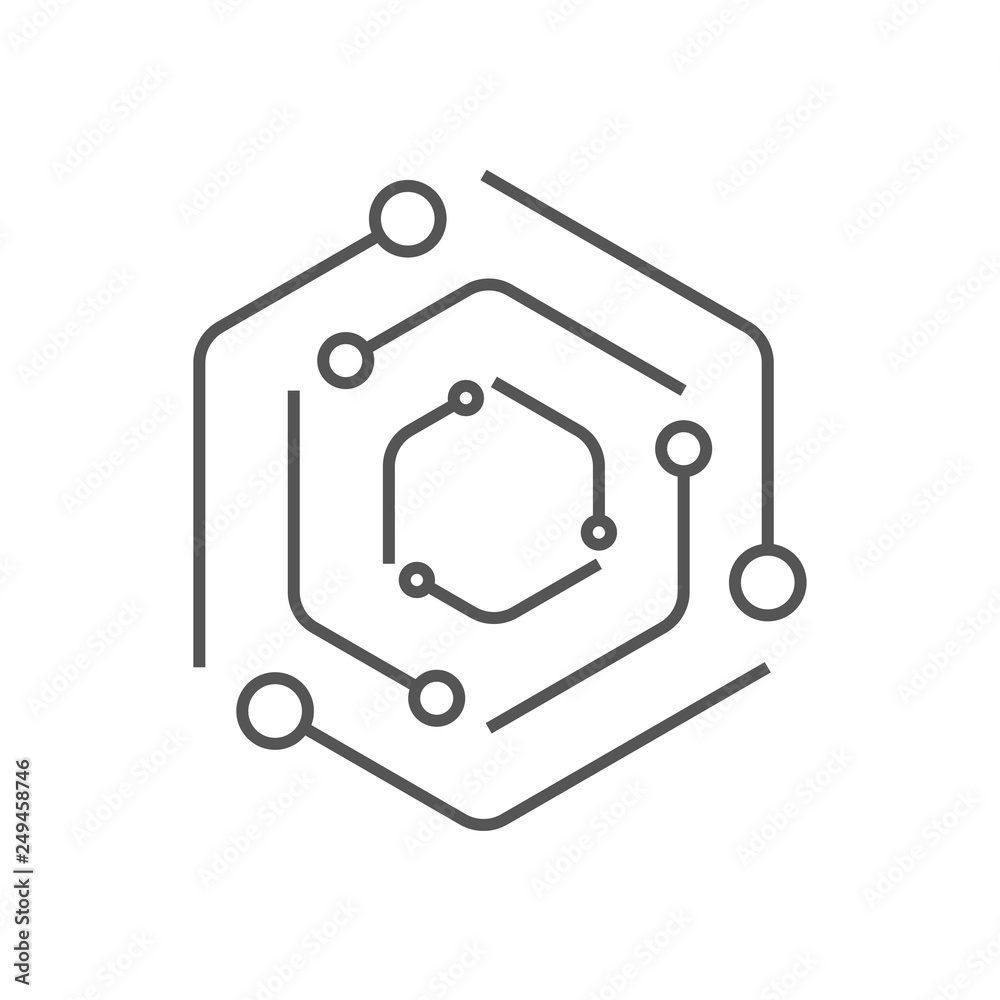 IOT, internet, things, of, global Icon. Line vector symbol for UI and ...