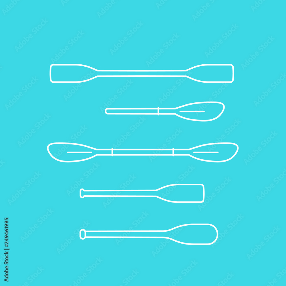 Paddles line art, vector illustration Stock Vector | Adobe Stock