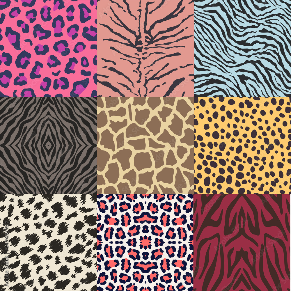 seamless animal skin fashion fabric textile pattern Stock Vector ...