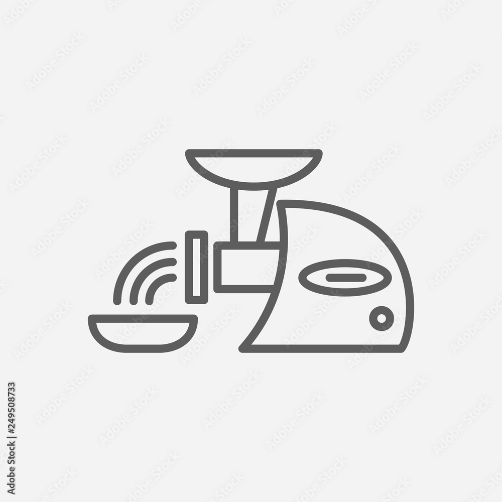 Meat grinder icon line symbol. Isolated vector illustration of icon ...