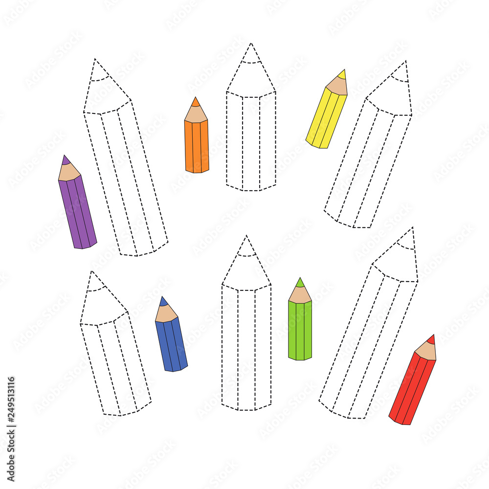 drawing worksheet for preschool kids with easy gaming level of ...