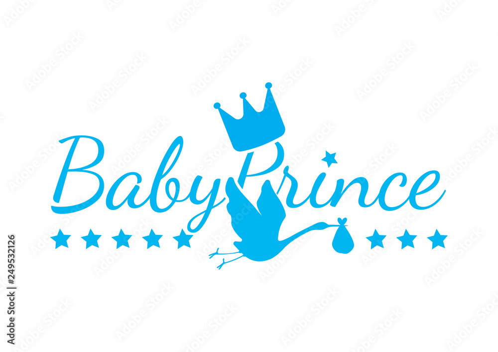Baby Prince, Children Wall Decals, Wording Design, Kids Art Design ...
