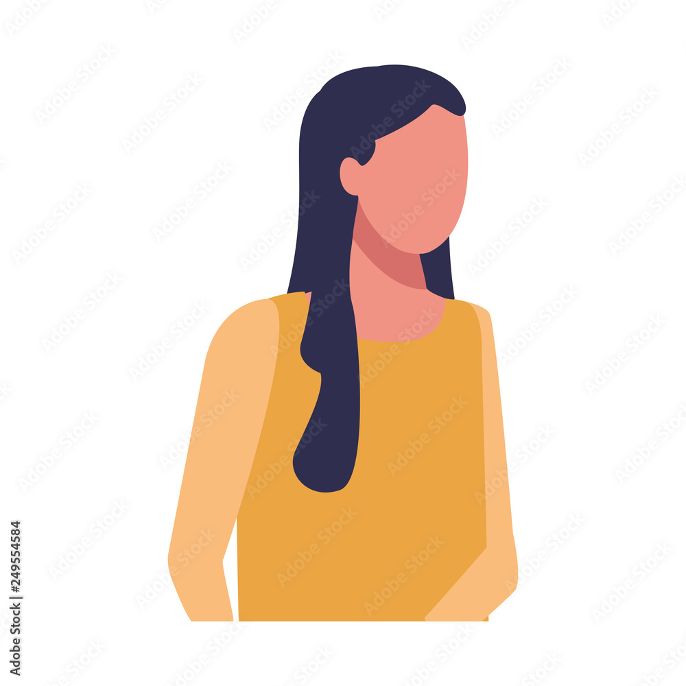 faceless girl portrait Stock Vector | Adobe Stock