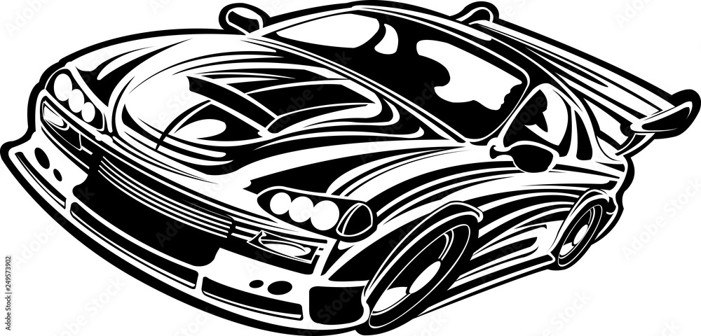 Street race car Stock Vector | Adobe Stock