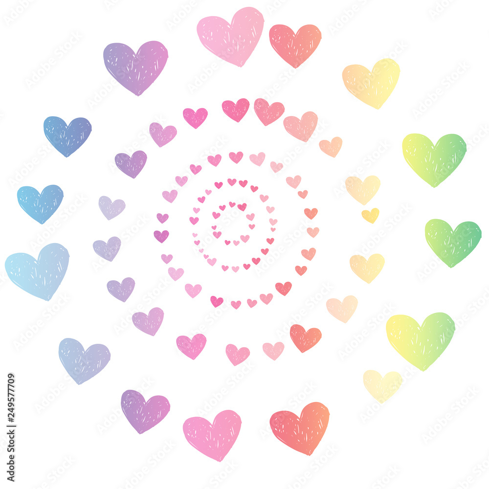 Circle of Hearts Stock Illustration | Adobe Stock