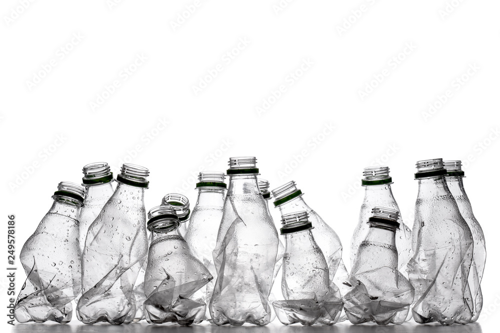smashed plastic bottles Stock Photo | Adobe Stock