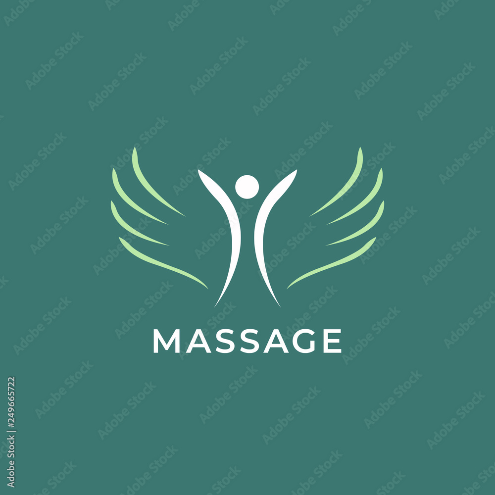 Massage Spa Vector Logotype Hands Icon Creative Beauty Resort Salon