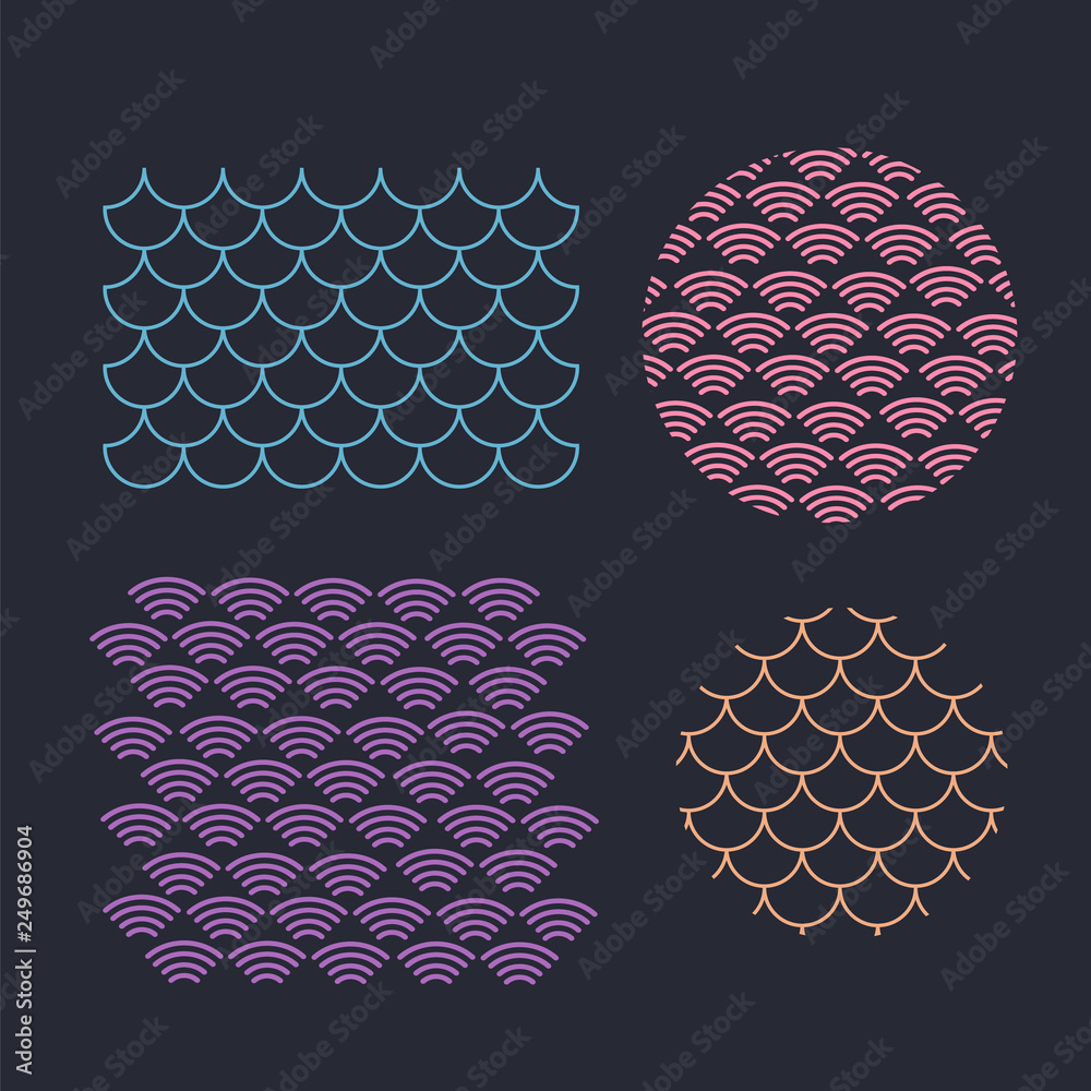 Japanese Wave Pattern Vector