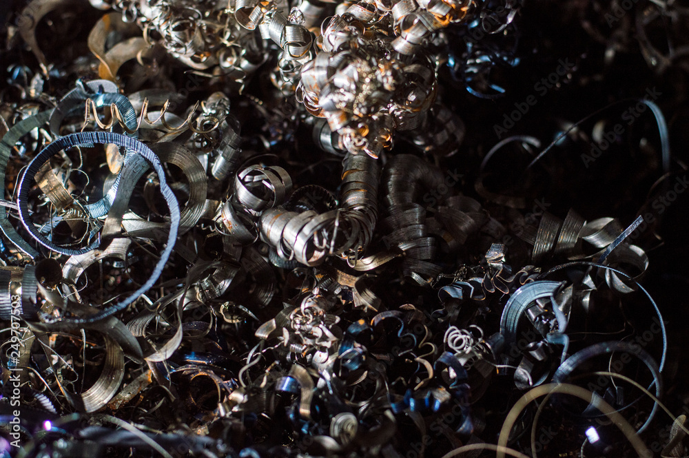 texture of metal shavings of different types of metal Stock Photo ...