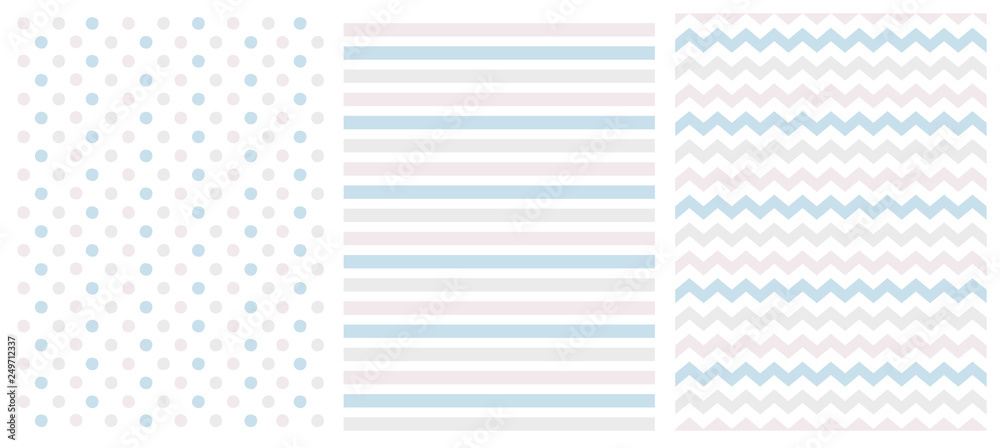 Cute Blue Chevron Patterns