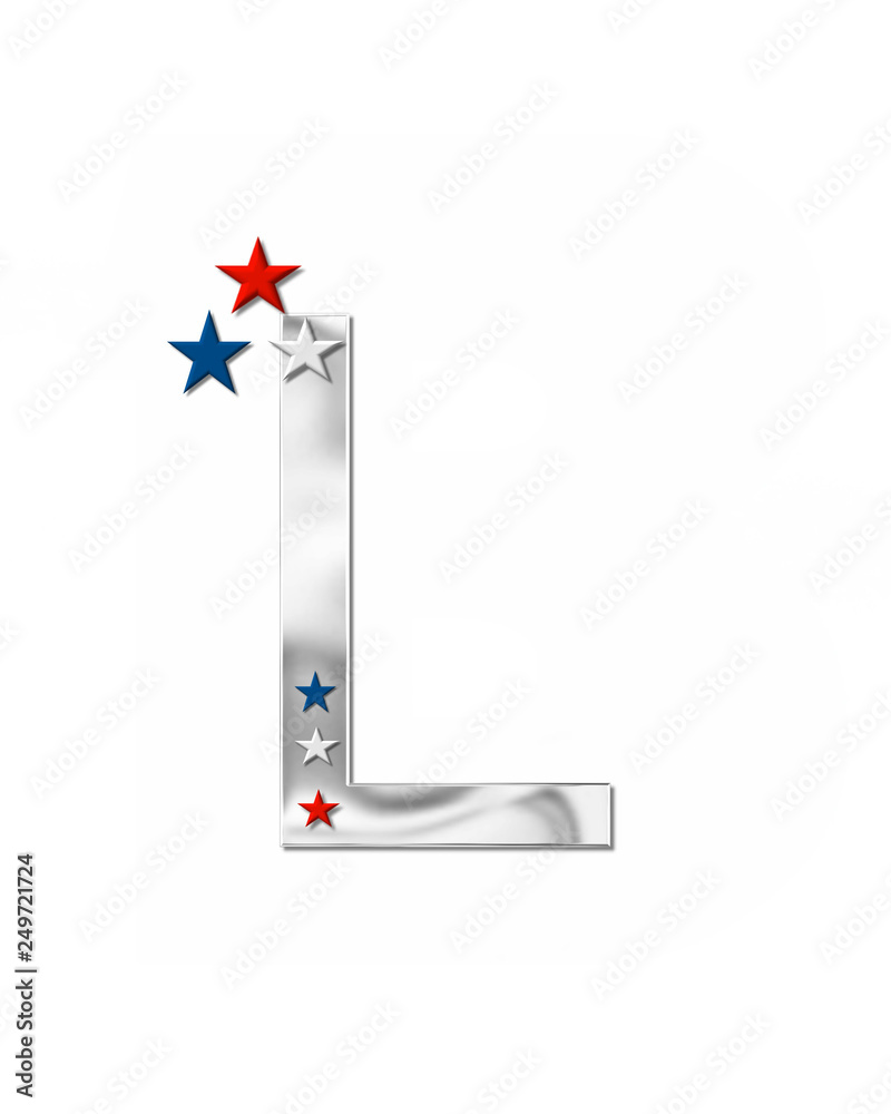 Alphabet Plain Patriotism L Stock Illustration | Adobe Stock
