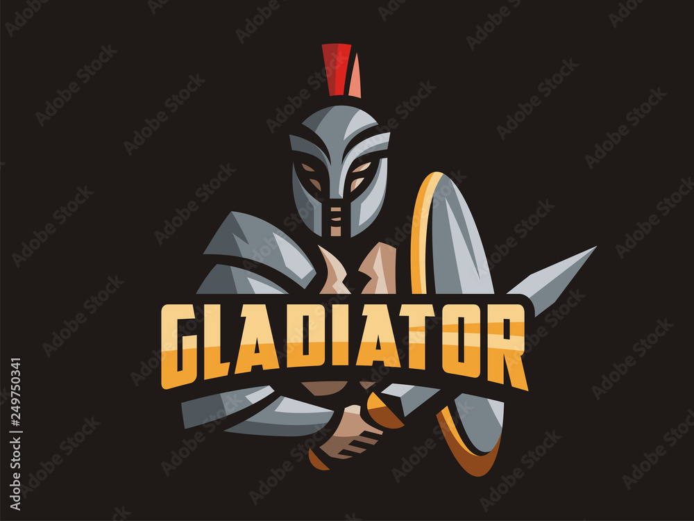 Gladiator logo. Vector format, available for editing. Full-color ...