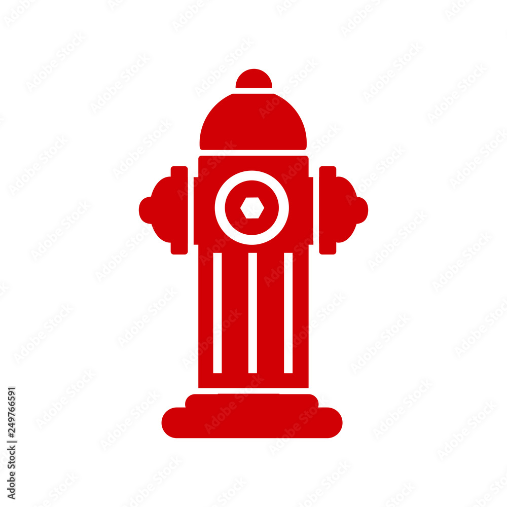 Red fire hydrant icon isolated – stock vector Stock Vector | Adobe Stock