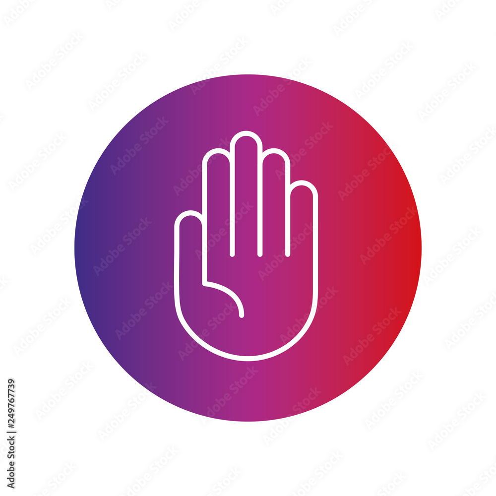 HAND - Piktogramm - Symbol - Icon - Kreis - Verlauf Stock Vector ...