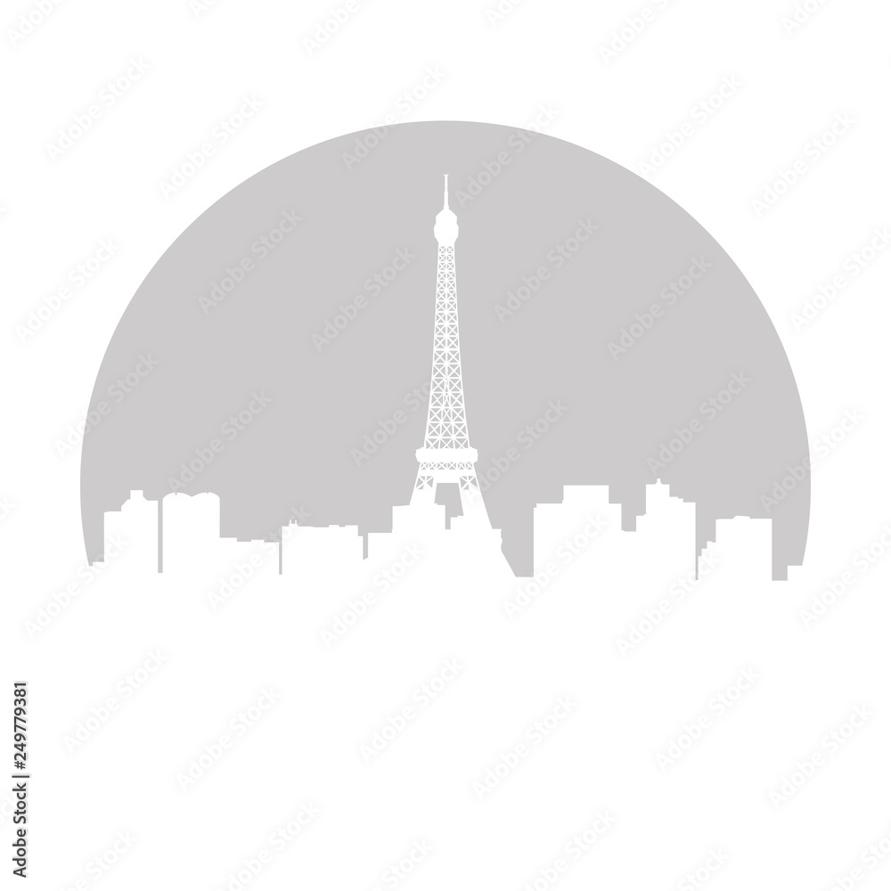 Paris - Piktogramm - Symbol - Icon - grau Stock Vector | Adobe Stock