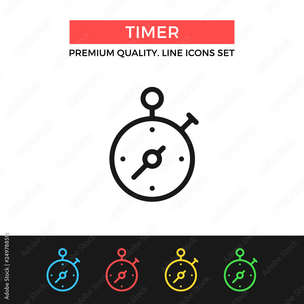 Vector timer icon. Stopwatch concepts. Premium quality graphic design ...