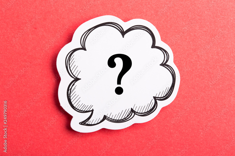 Question Mark Speech Bubble Isolated Stock Photo | Adobe Stock