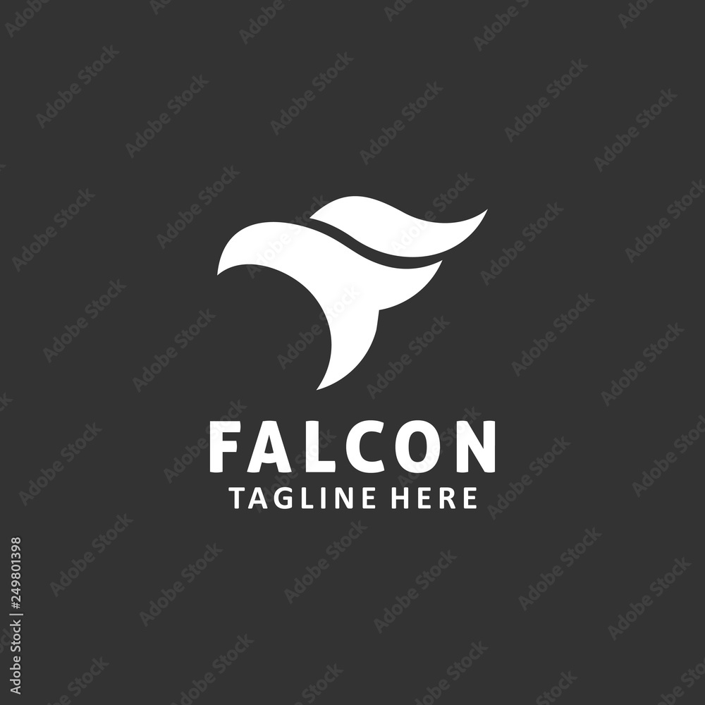 Letter F falcon logo design Stock Vector | Adobe Stock