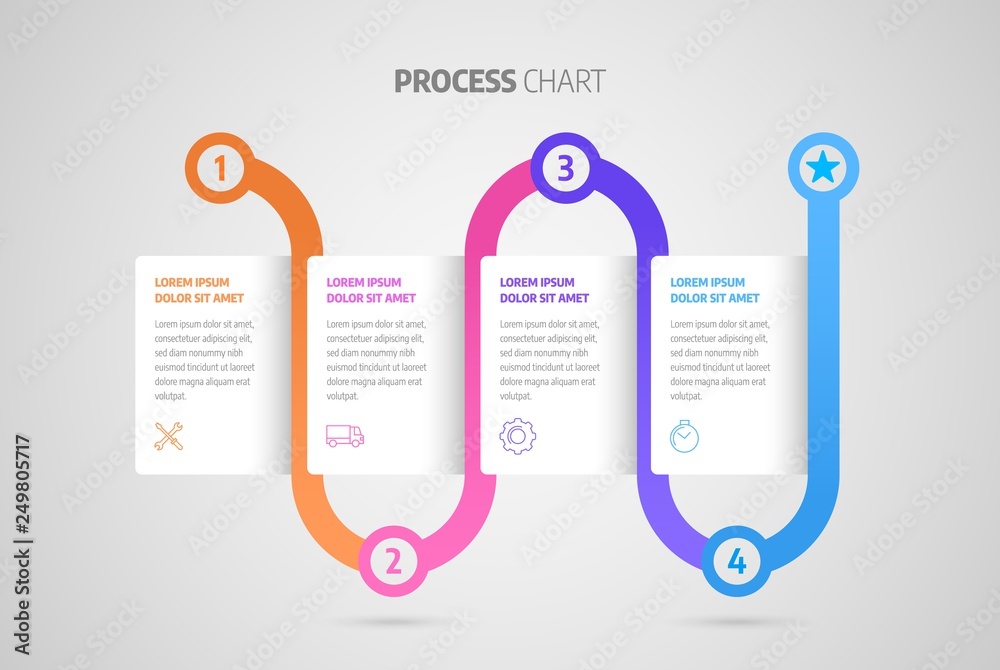 Timeline infographic design or process chart. Business data. Abstract ...