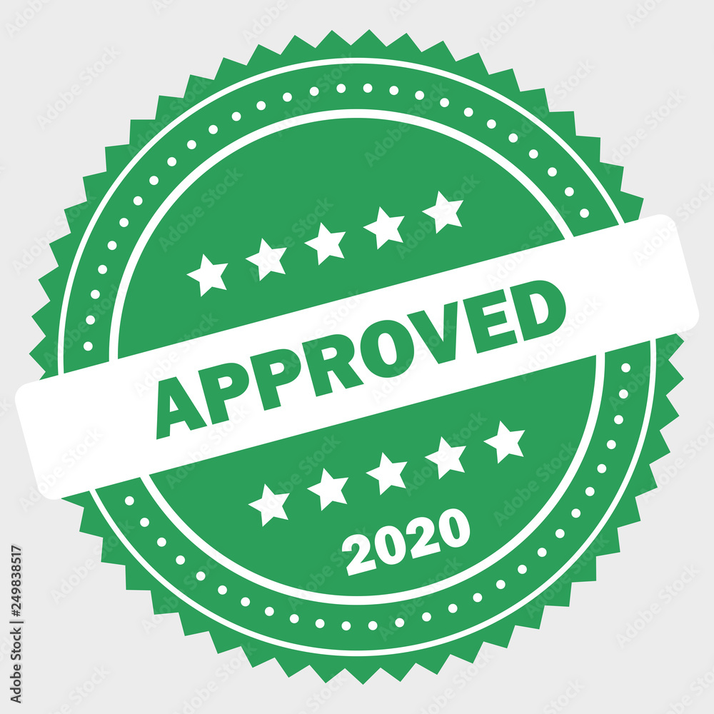 Simple approved logo - 2020 Stock Vector | Adobe Stock