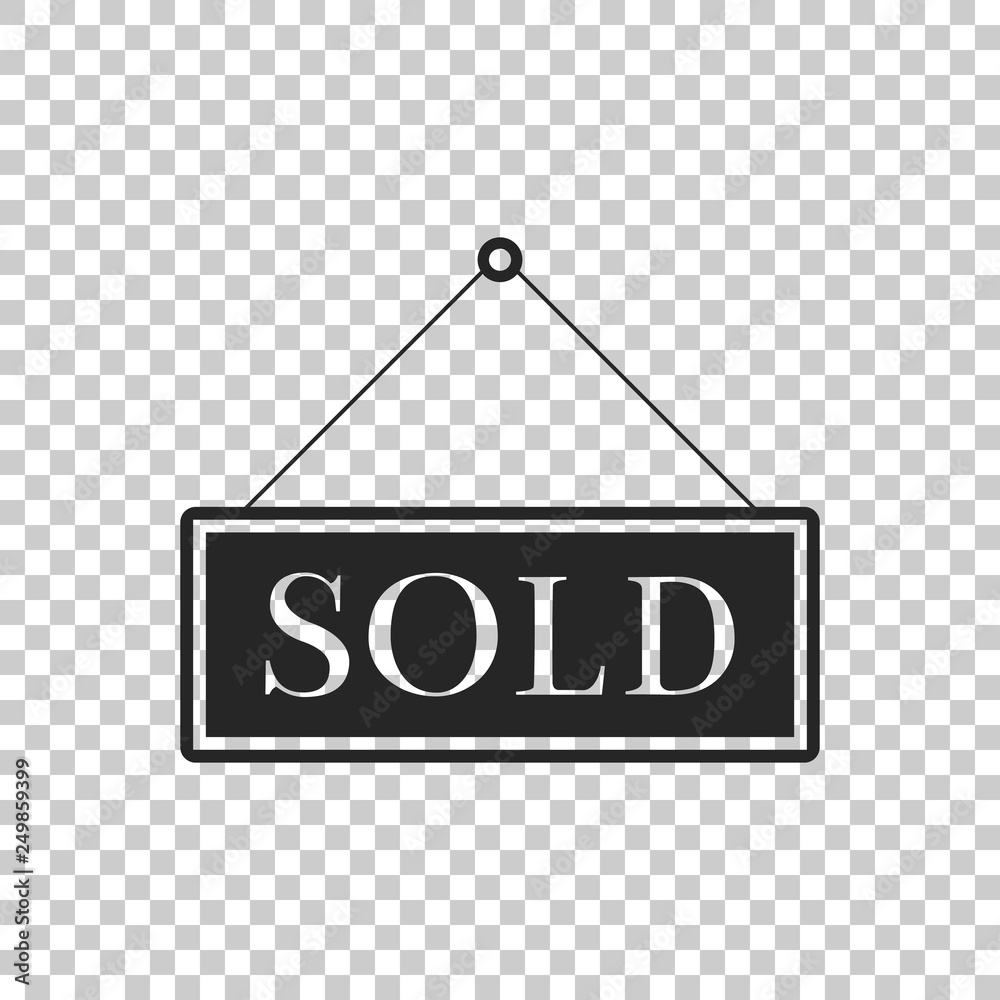 Sold sign isolated on transparent background. Sold sticker. Sold ...