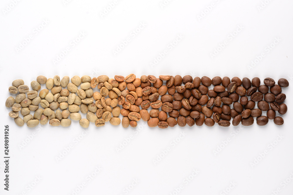Coffee beans with different types of roast Stock Photo | Adobe Stock