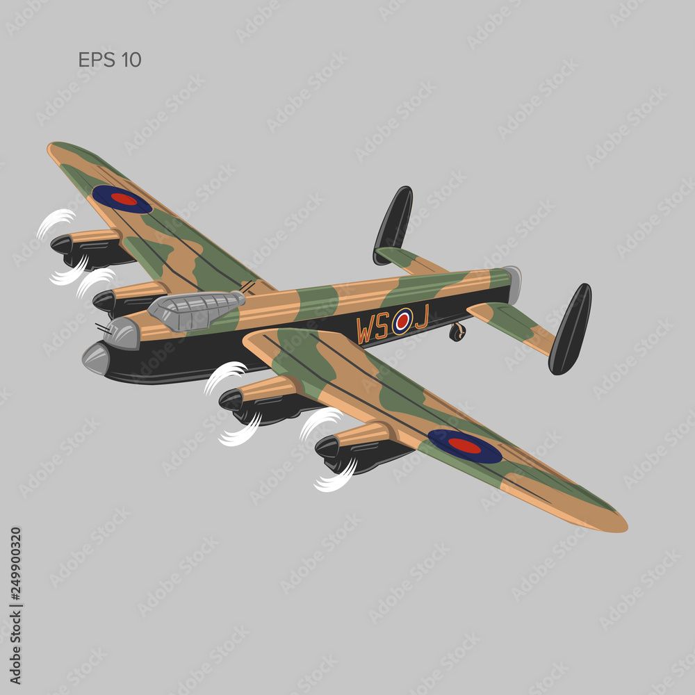 Photo & Art Print Vintage bomber vector illustartion, Shkuro