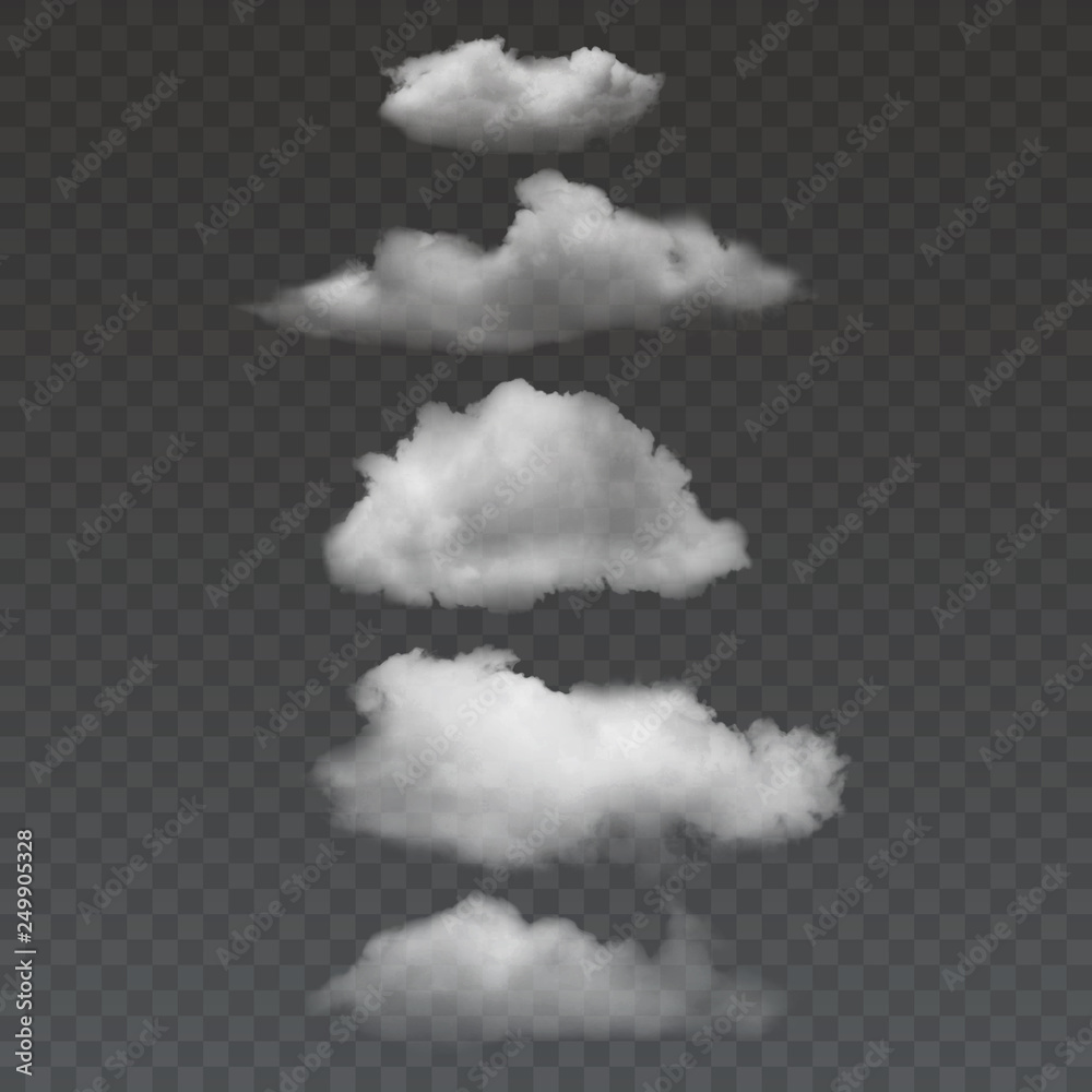 Realistic Cloud Vector