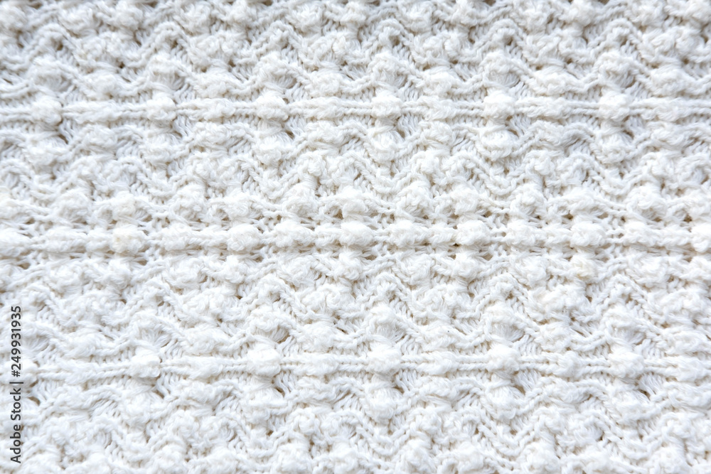 Texture knitted fabric. Figured knitting for a product. Textured cotton ...