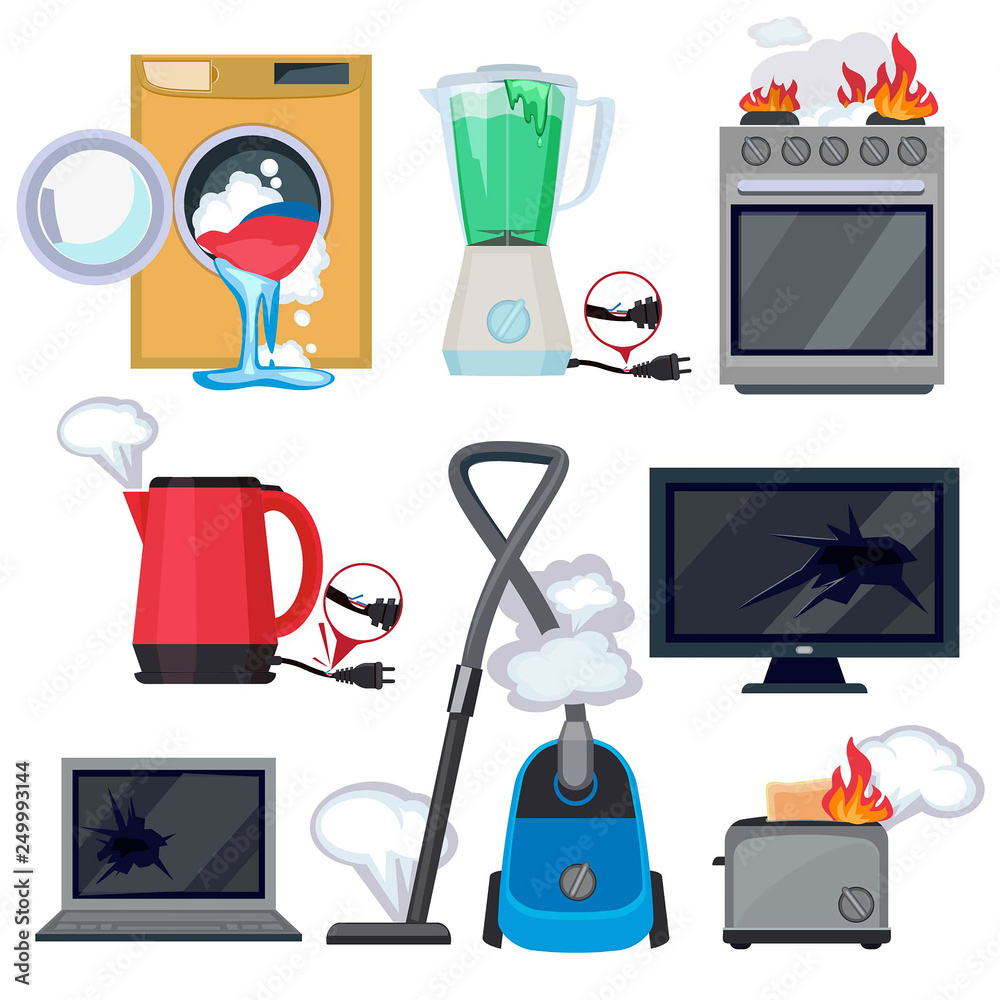 Broken Washing Machine Cartoon