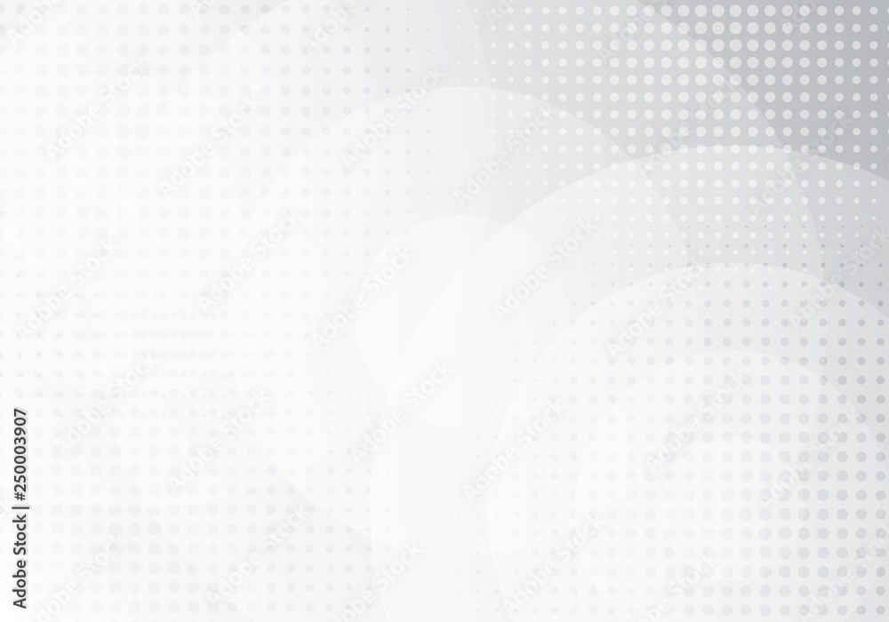 Vecteur Stock Abstract white circles overlay layers with halftone ...