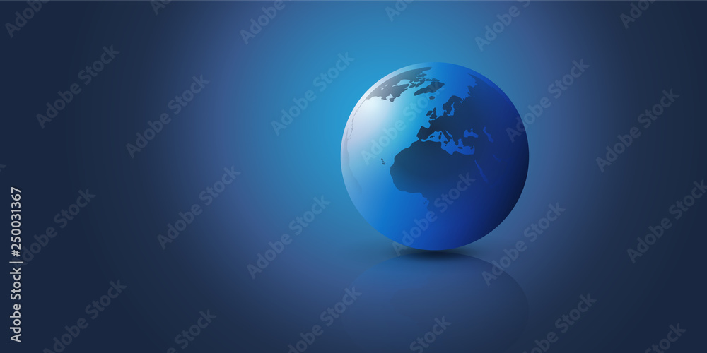 Earth Globe Design - Global Business, Technology, Globalisation Concept ...