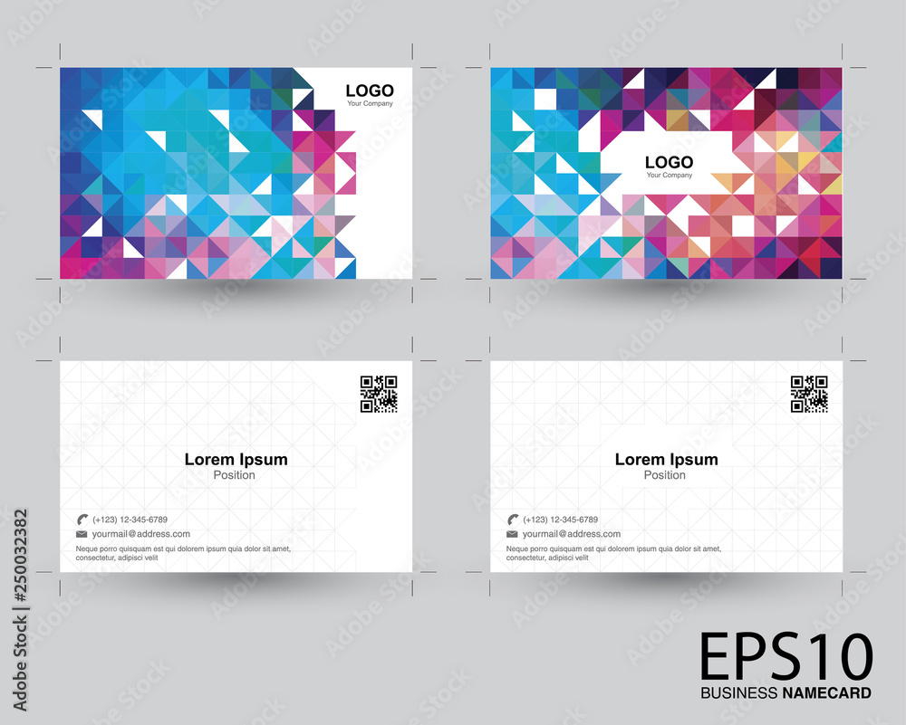 Abstract colorful namecard template background. Stock Vector | Adobe Stock