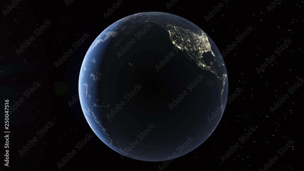 Realistic 3d animated earth showing the borders of the country Barbados ...