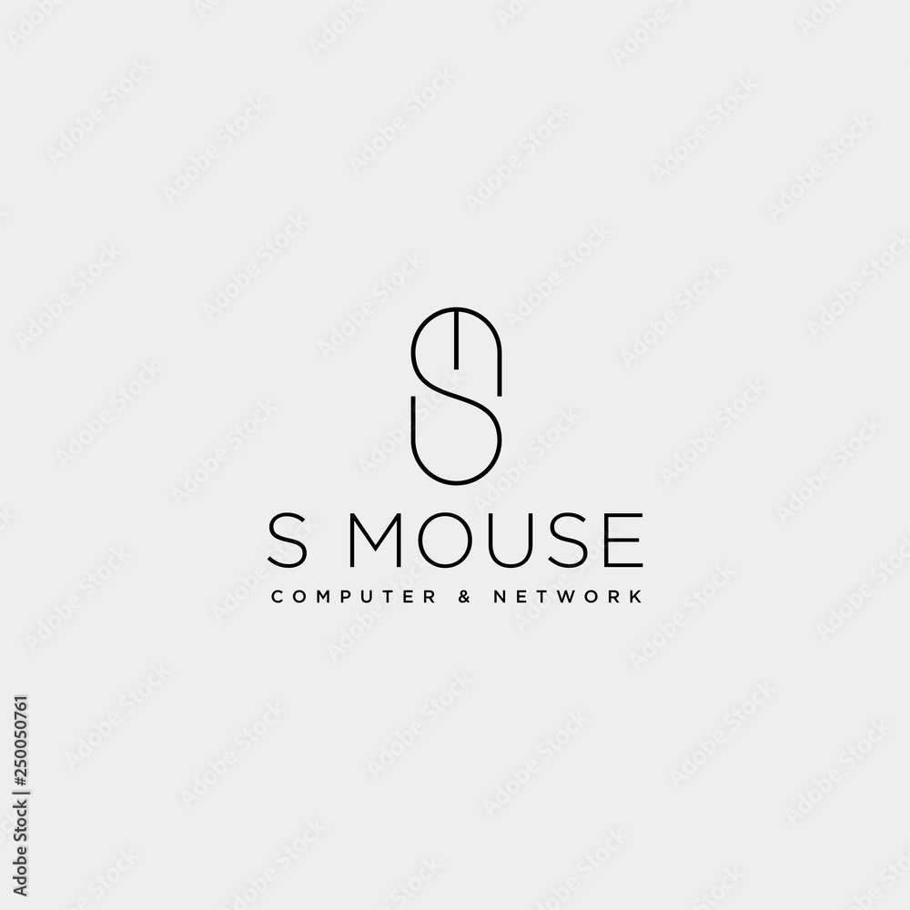 mouse typelogo text logo template vector illustration icon element ...