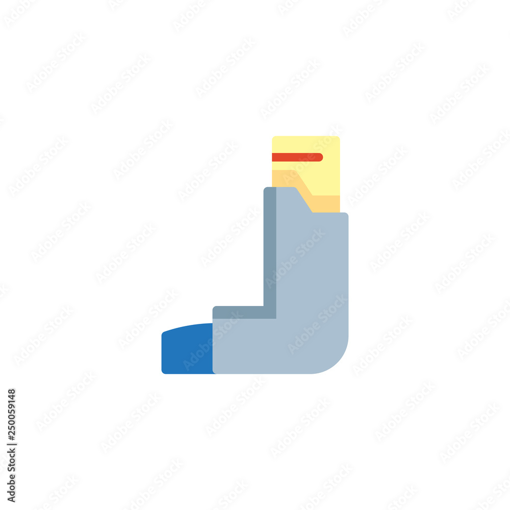 Asthma inhaler flat icon, vector sign, colorful pictogram isolated on ...