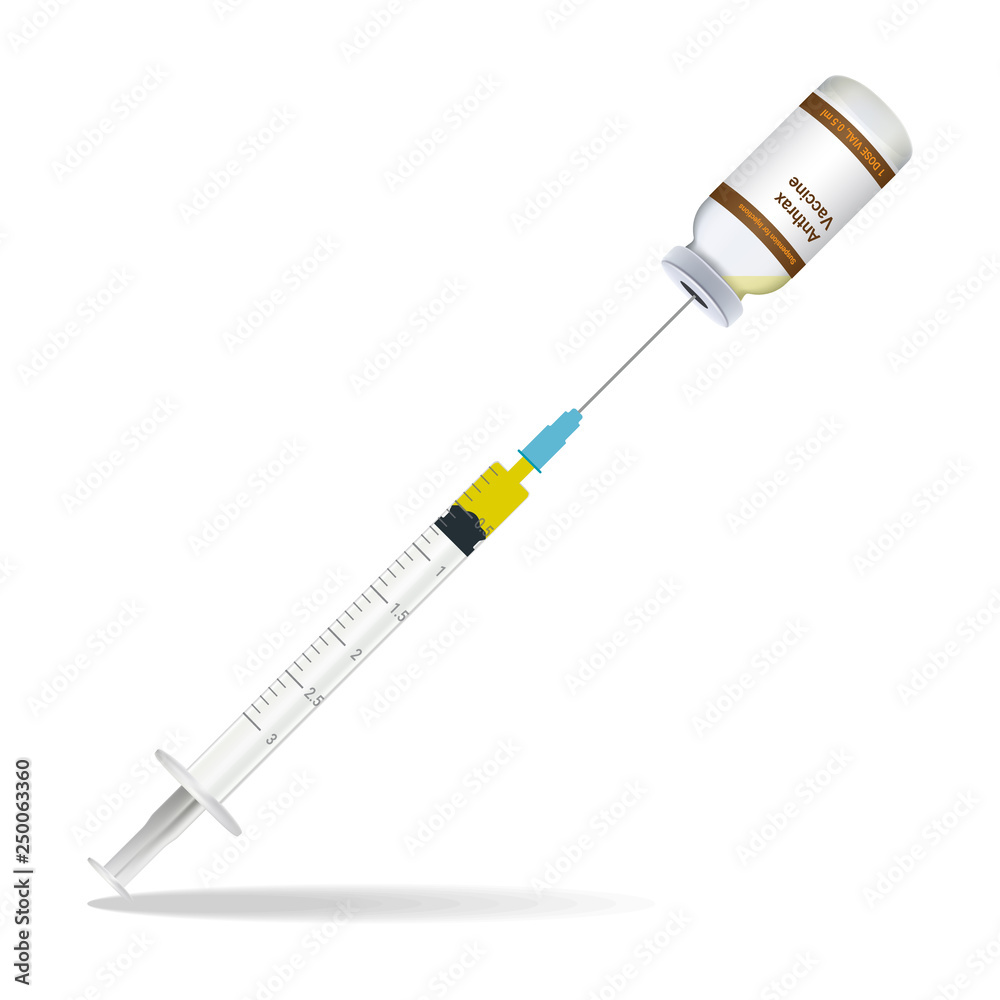 Immunization, Anthrax Vaccine Syringe Contain Some Injection And ...