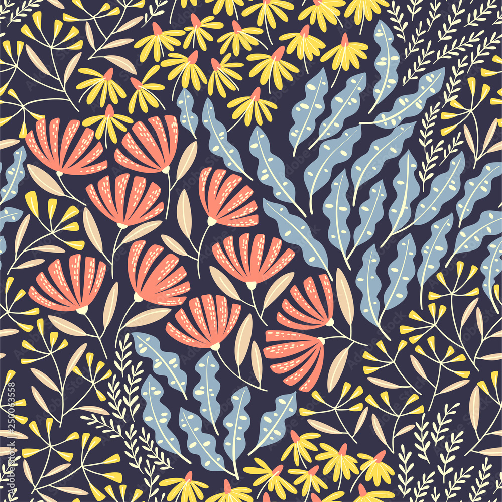 Cute spring seamless pattern Stock Vector | Adobe Stock