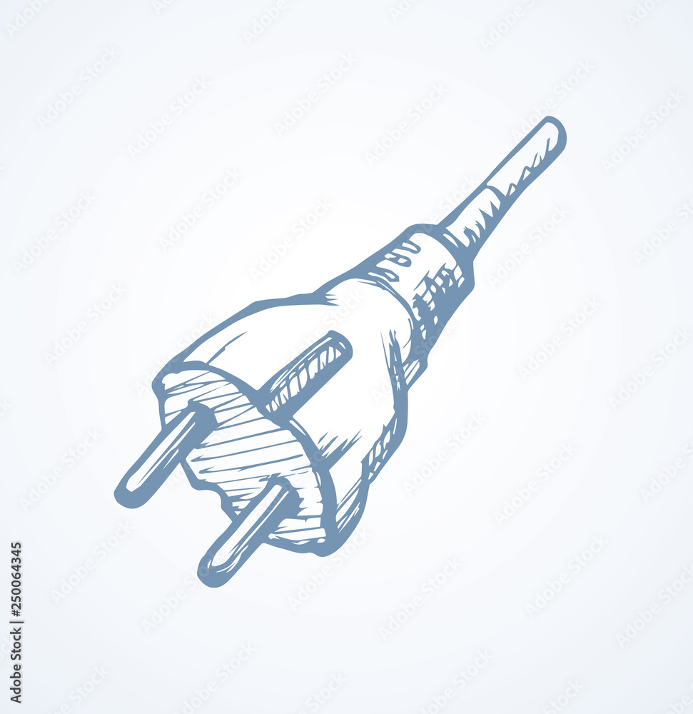 Socket and plug. Vector drawing Stock Vector | Adobe Stock