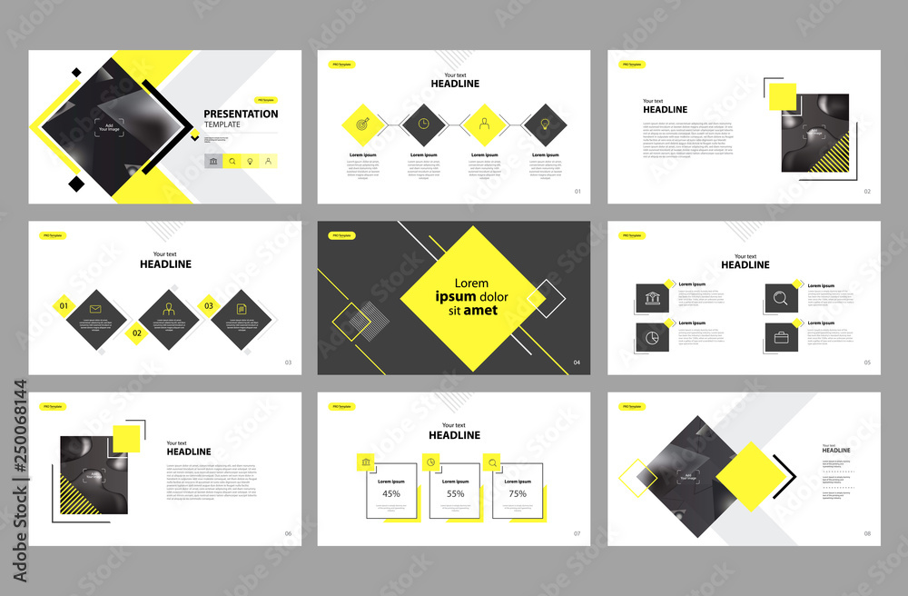 presentation layout design template and use for brochure ,portfolio ...