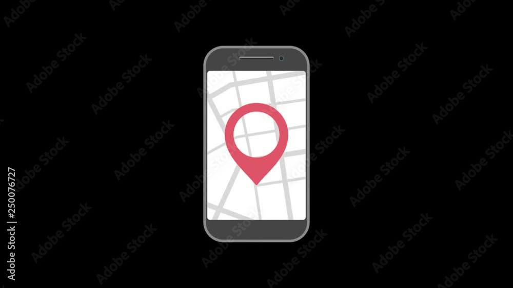 Vídeo do Stock: Geo Pin Tag on smartphone display. Mobile phone with ...