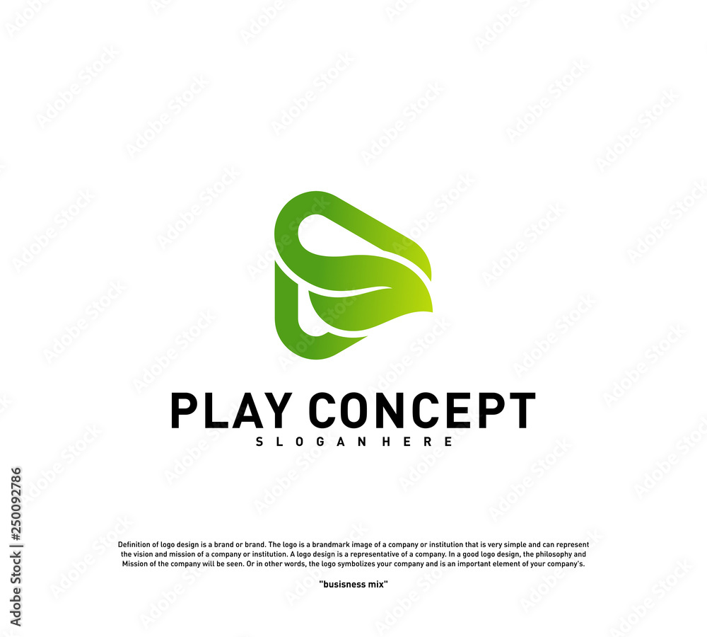 Green Play logo design concept. Nature Play logo vector template ...