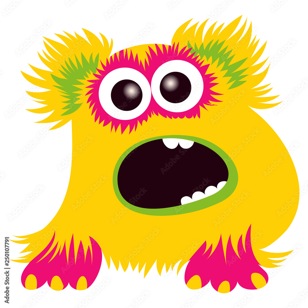 Cartoon capital letter D from monster alphabet Stock Vector | Adobe Stock