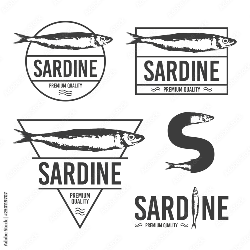 Set of Vector Sea Signs Elements can be used as Logo or Icon in premium ...